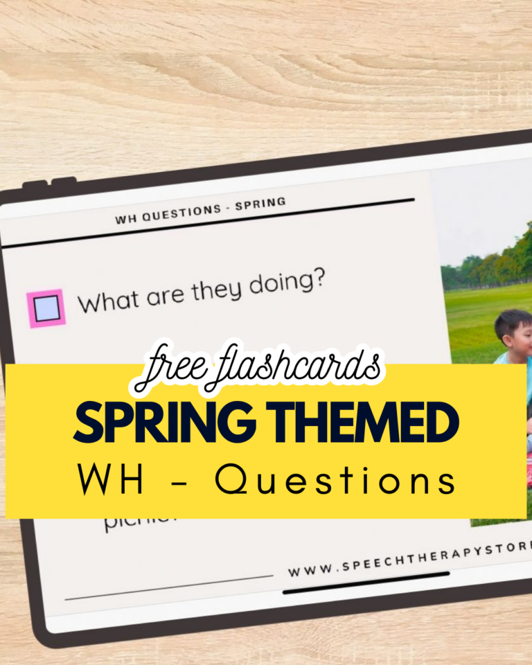Spring Wh Questions Speech Therapy [Free Activity] - Speech Therapy Store