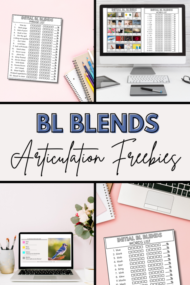 Free BL Words Speech Therapy [Blends List + Activities] - Speech ...