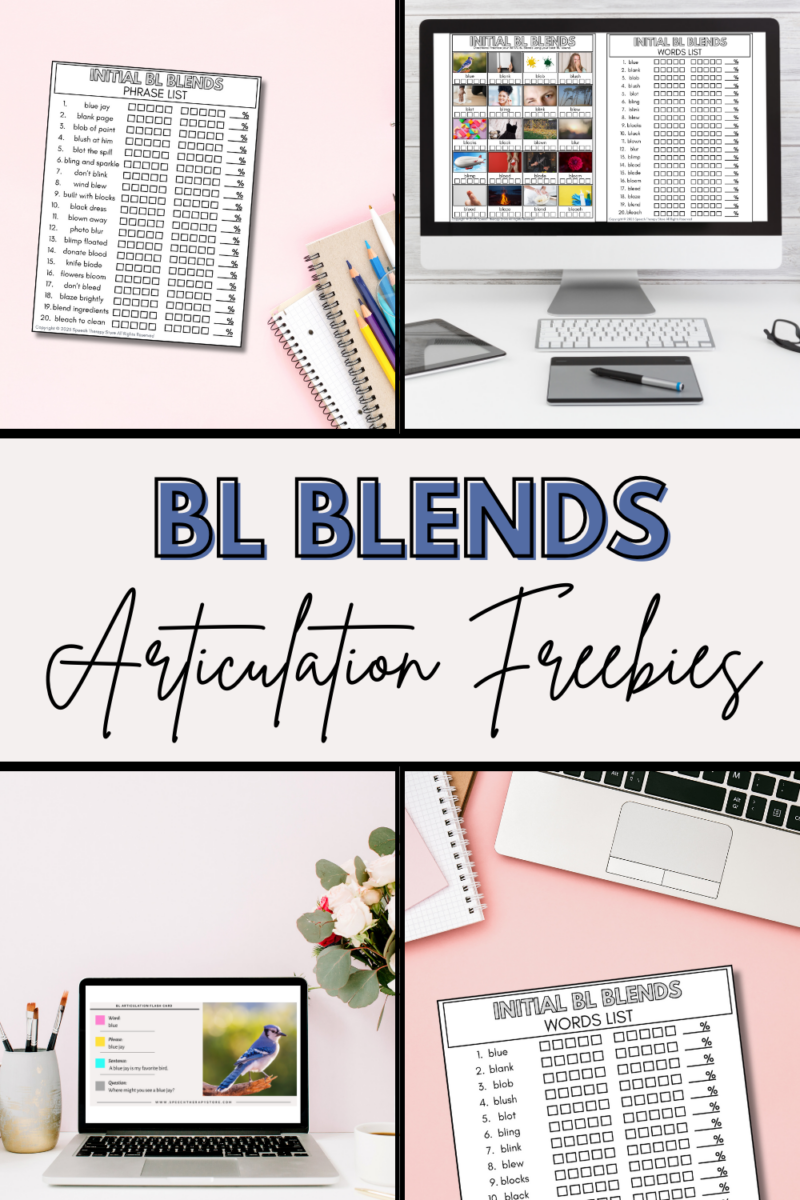 Free BL Words Speech Therapy [Blends List + Activities] - Speech ...