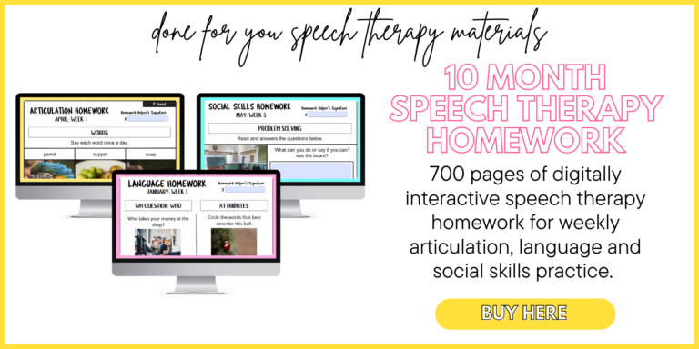 Summer Homework for Speech Therapy (Free Packets!) - Speech Therapy Store