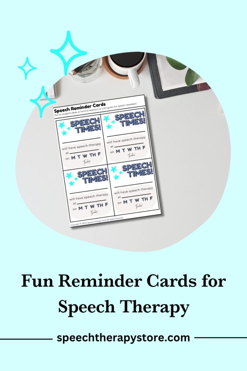 Stay Organized with Free Speech Therapy Appointment Reminder Cards ...