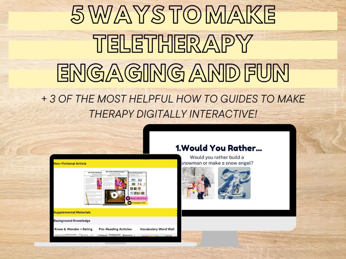 5 Ways to Make Teletherapy Engaging and Fun for Students - Speech ...