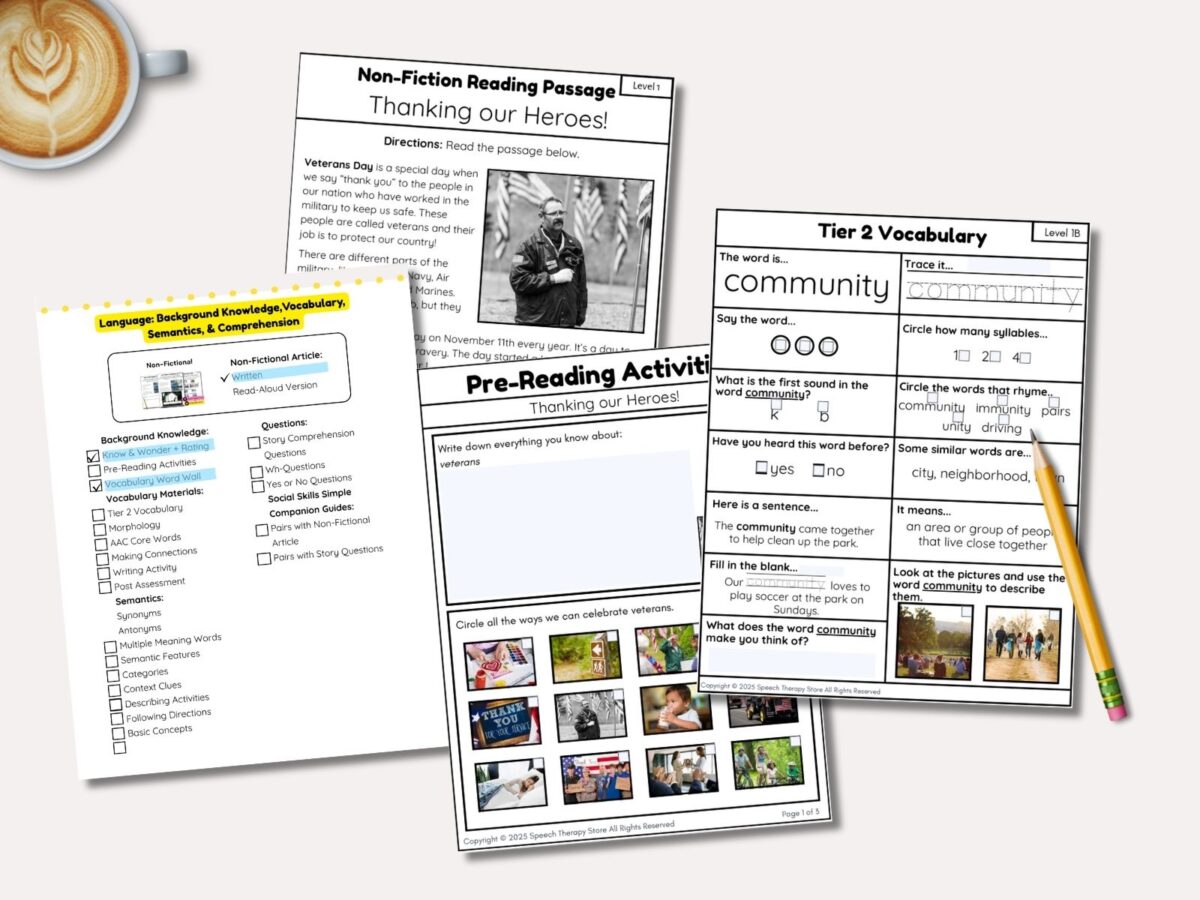 Push-In Speech Therapy (Free Planning Guide!) - Speech Therapy Store