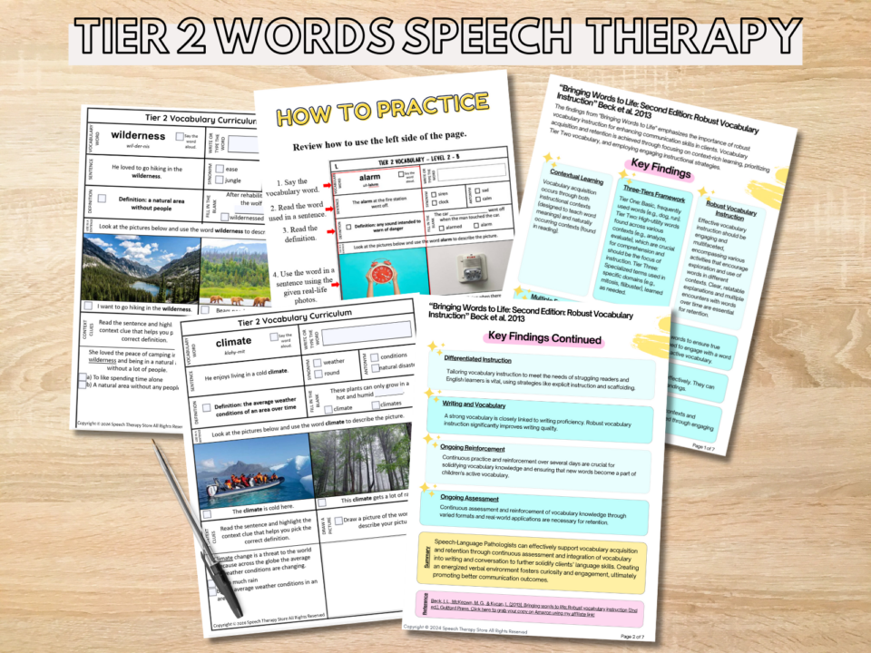 Tier 2 Vocabulary Instruction: Evidence-Based Guide + Curriculum ...