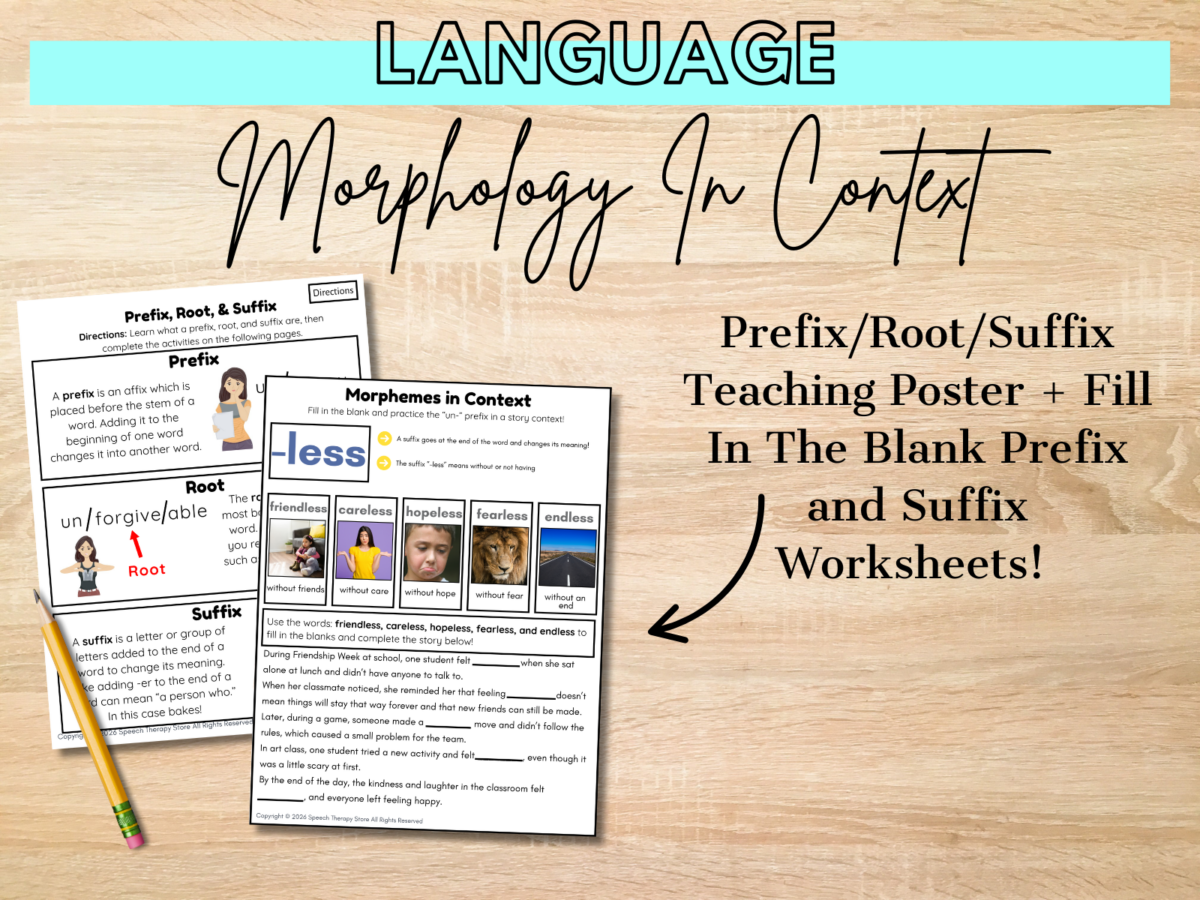 The Best Speech Activity to Teach Morpheme Awareness - Speech Therapy Store