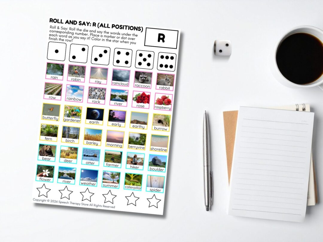R Made Fun! (Free Roll & Say Game) - Speech Therapy Store