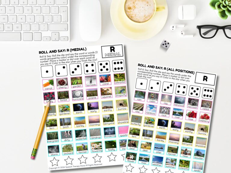 R Made Fun! (Free Roll & Say Game) - Speech Therapy Store
