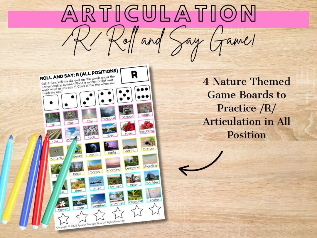 R Made Fun! (Free Roll & Say Game) - Speech Therapy Store