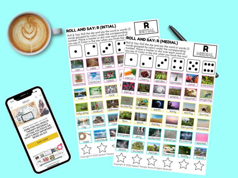R Made Fun! (Free Roll & Say Game) - Speech Therapy Store