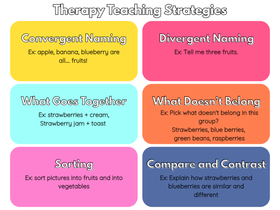 Categories In Speech Therapy (How and What to Teach) - Speech Therapy Store