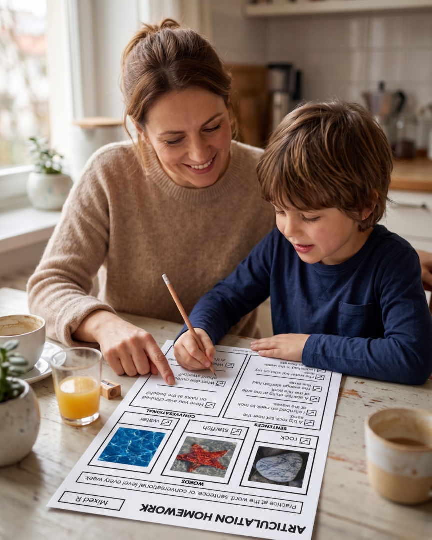 Free Articulation Homework Sheets for Busy SLPs and Parents - Speech ...